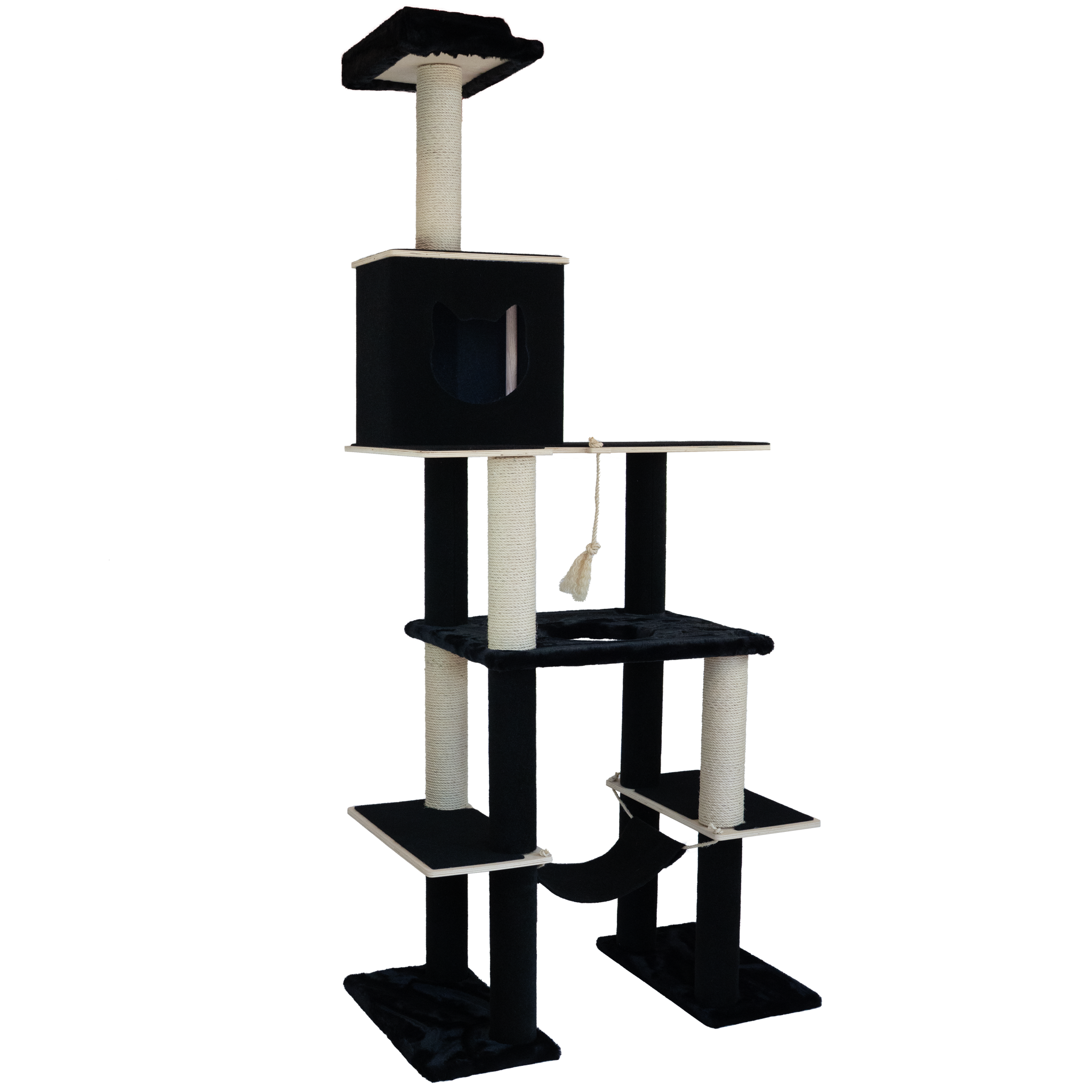 Noba Supreme 81" Giant Big Cat Tree Tower - Black Edition